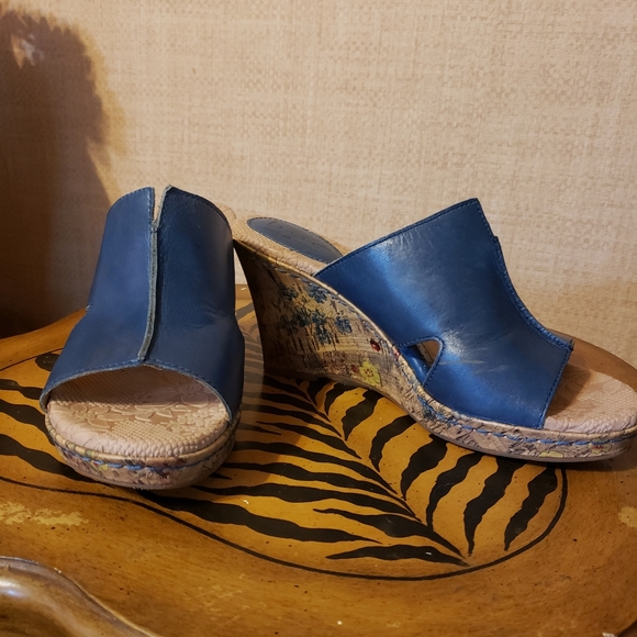 boc | Shoes | Boc Leather Wedge Sandals | Poshmark